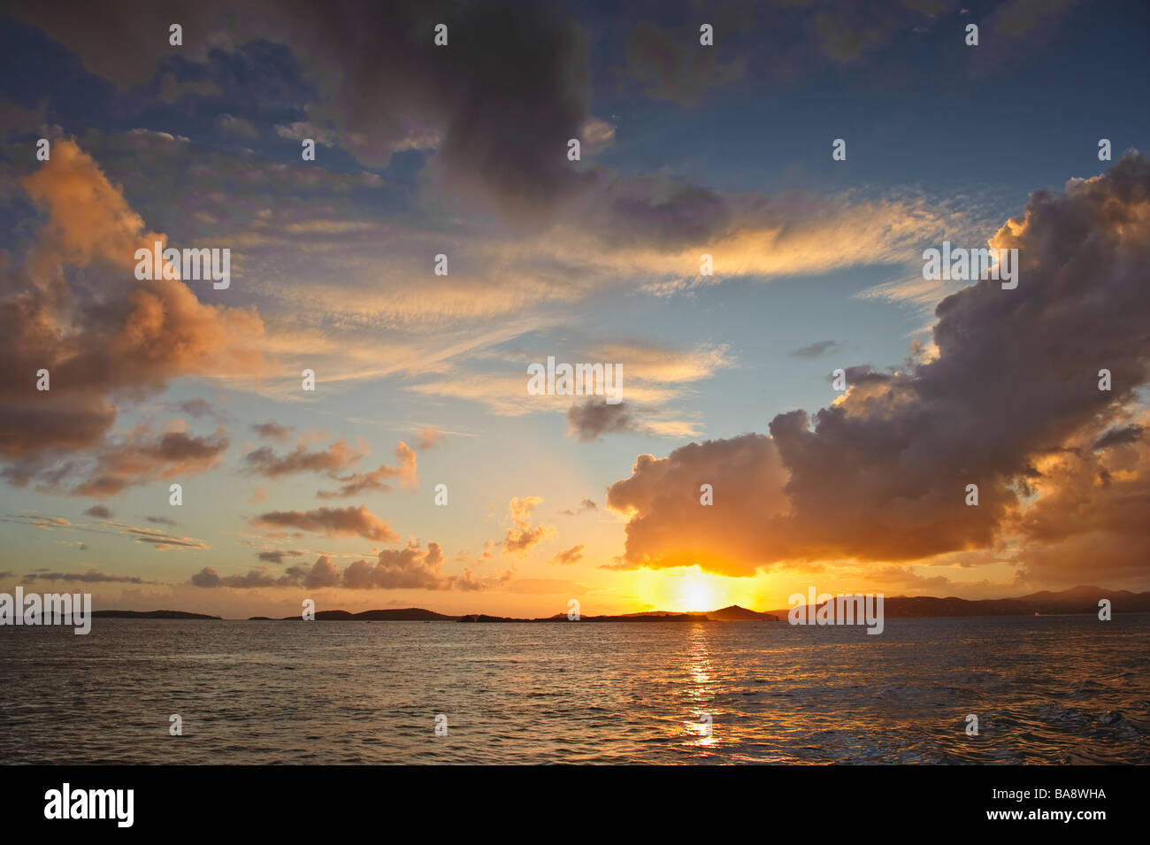 St. Thomas at sunset Stock Photo - Alamy
