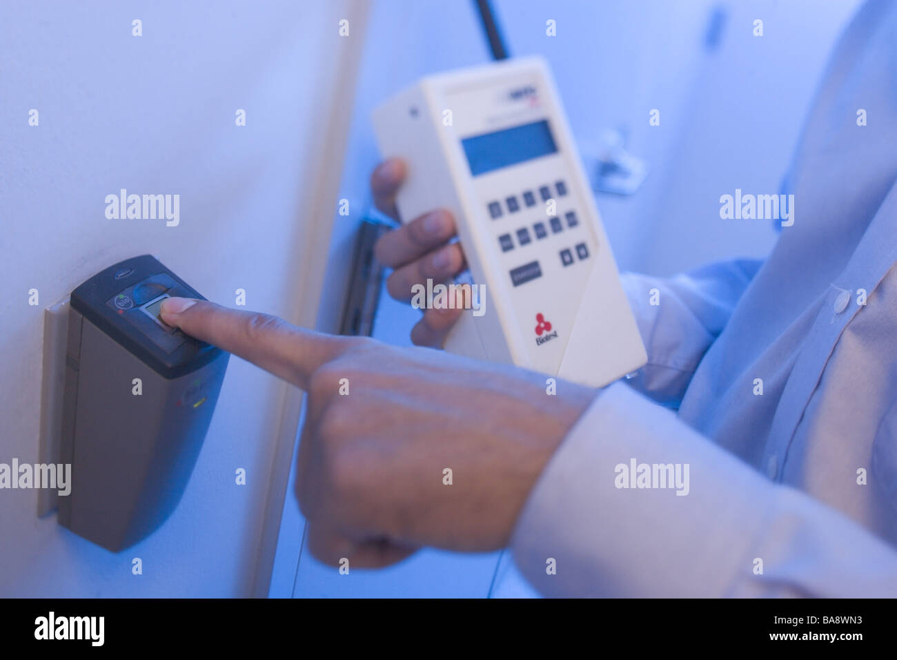 Computer technicians clean servers in high tech environment Stock Photo ...