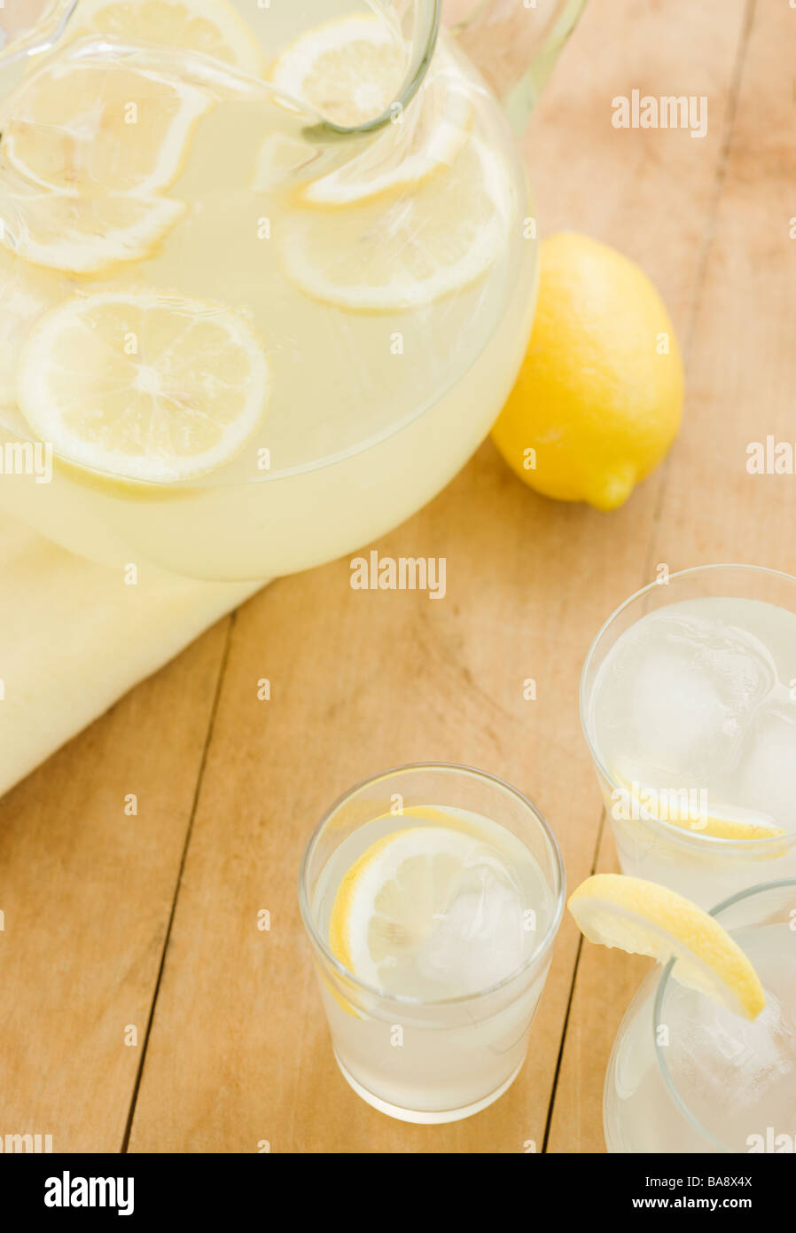 Glasses of fresh lemonade Stock Photo - Alamy