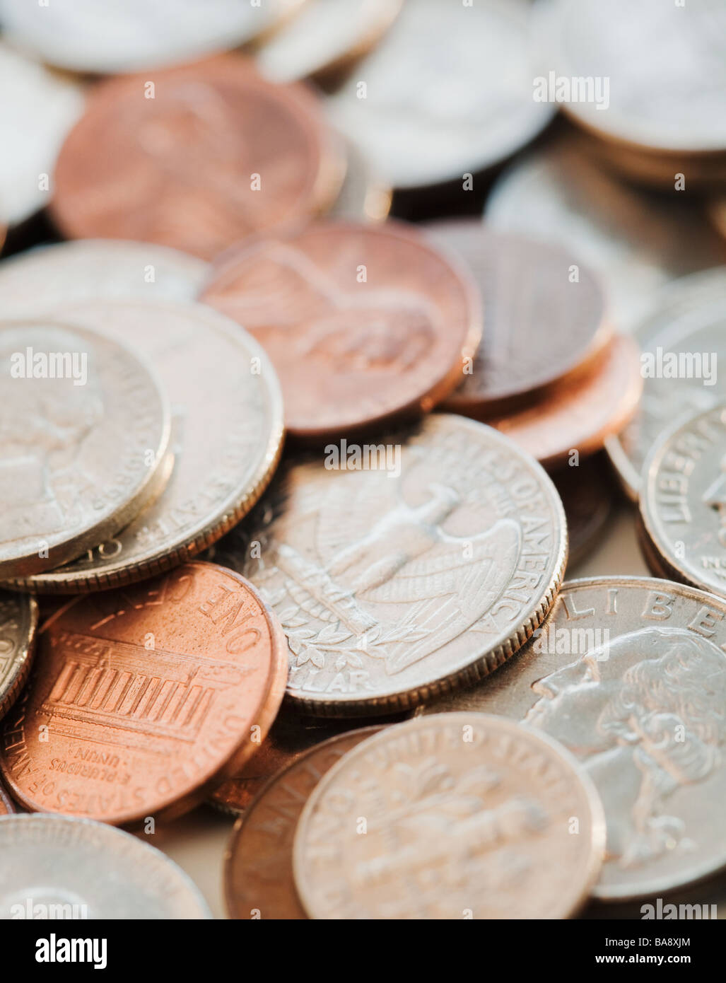 Assorted us coins hi-res stock photography and images - Alamy