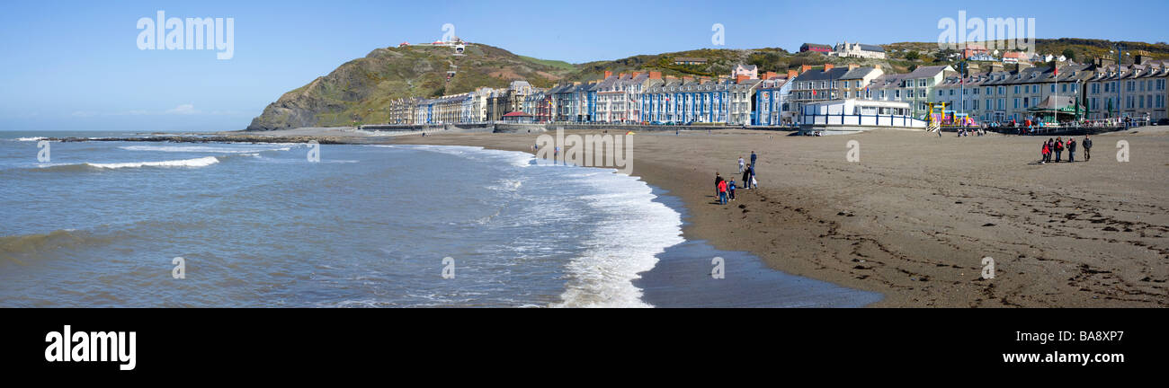 Panoramic view of Aberystwyth North beach Stock Photo - Alamy