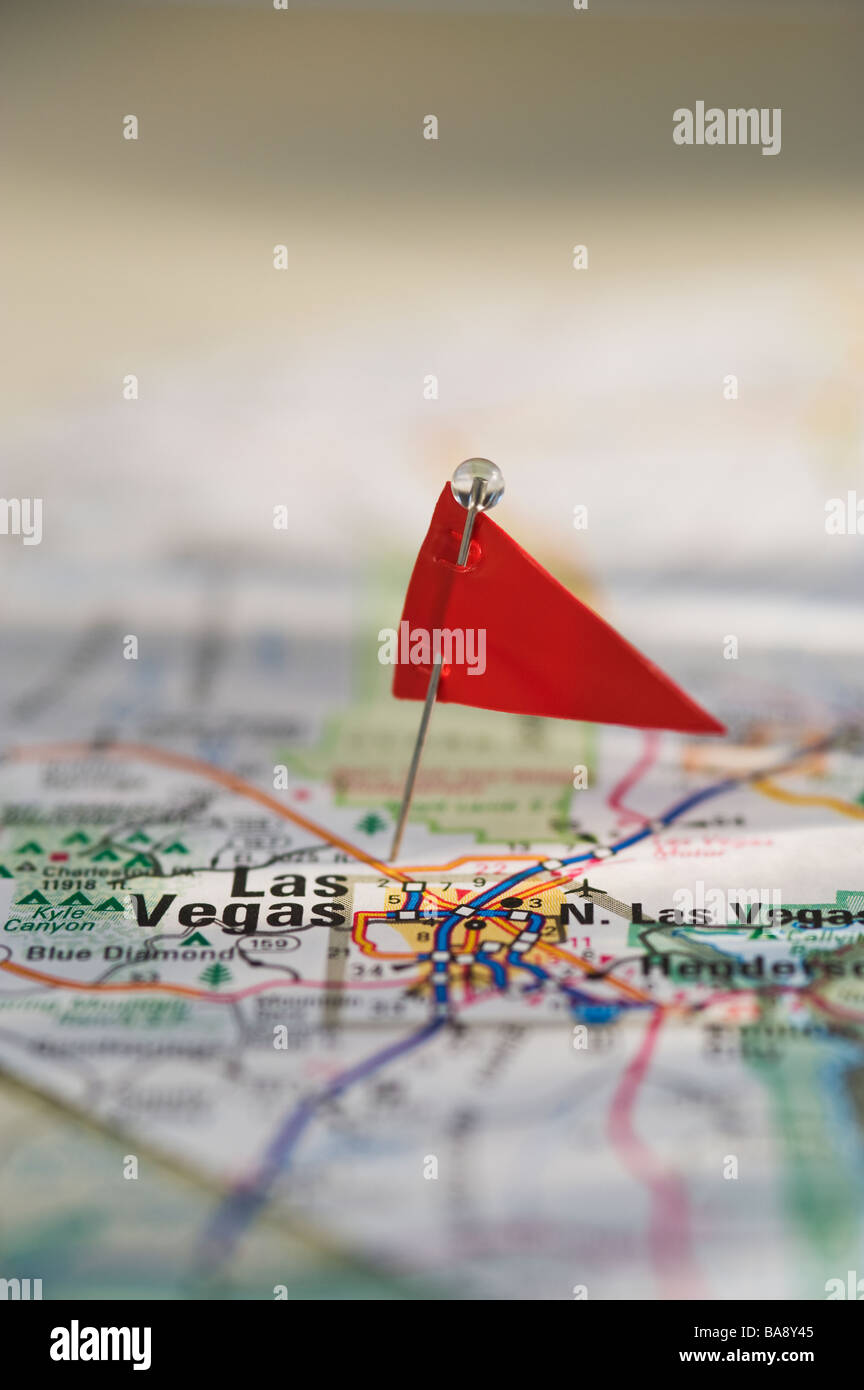 City map usa with push pin hi-res stock photography and images - Alamy