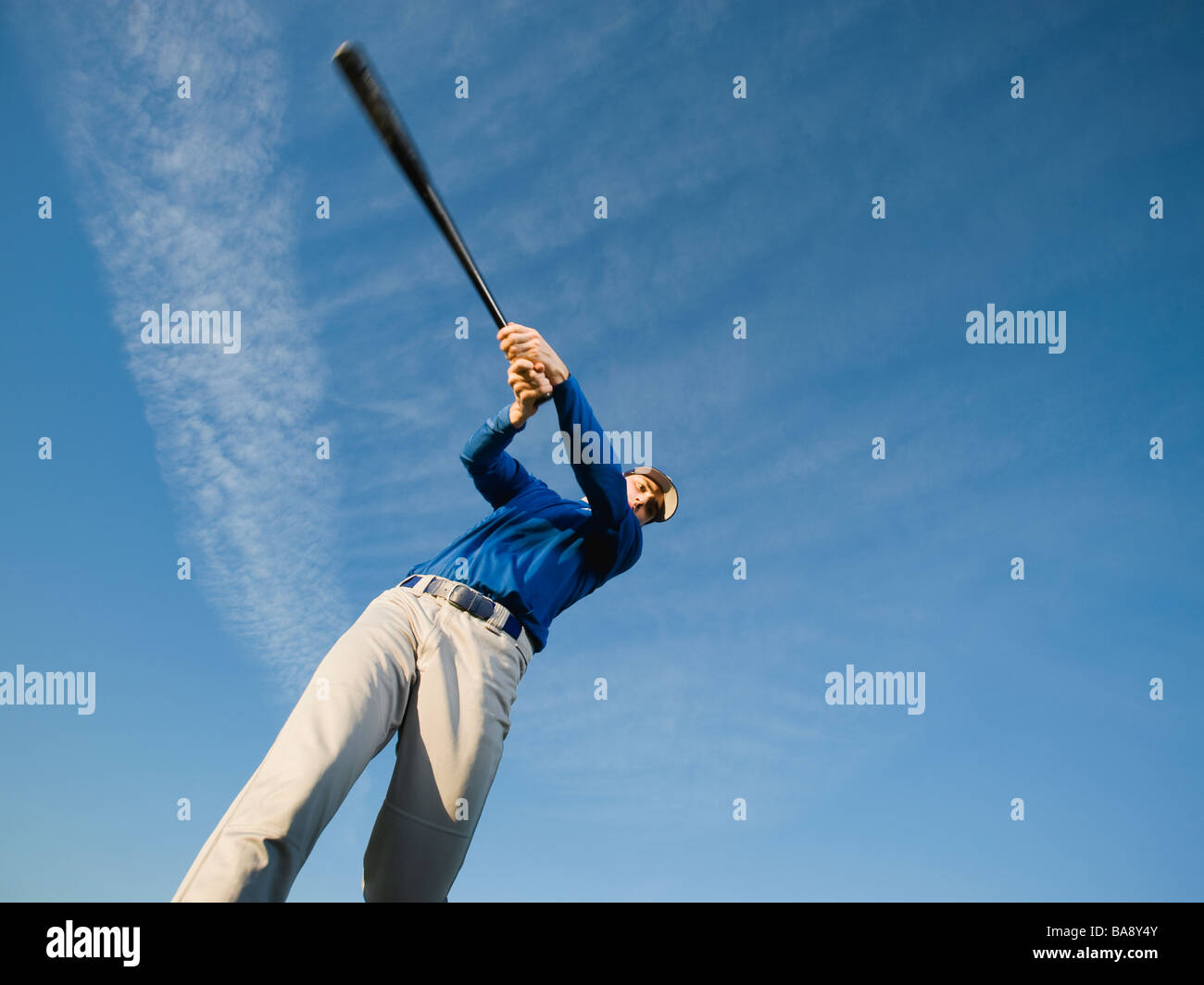 Baseball player swinging a bat people hi-res stock photography and ...