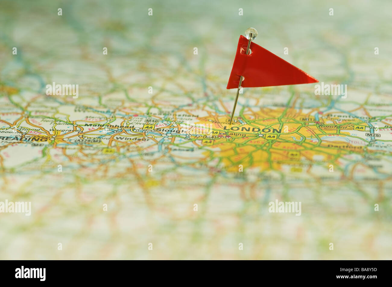 Destination London Map Push Pin High Resolution Stock Photography and ...