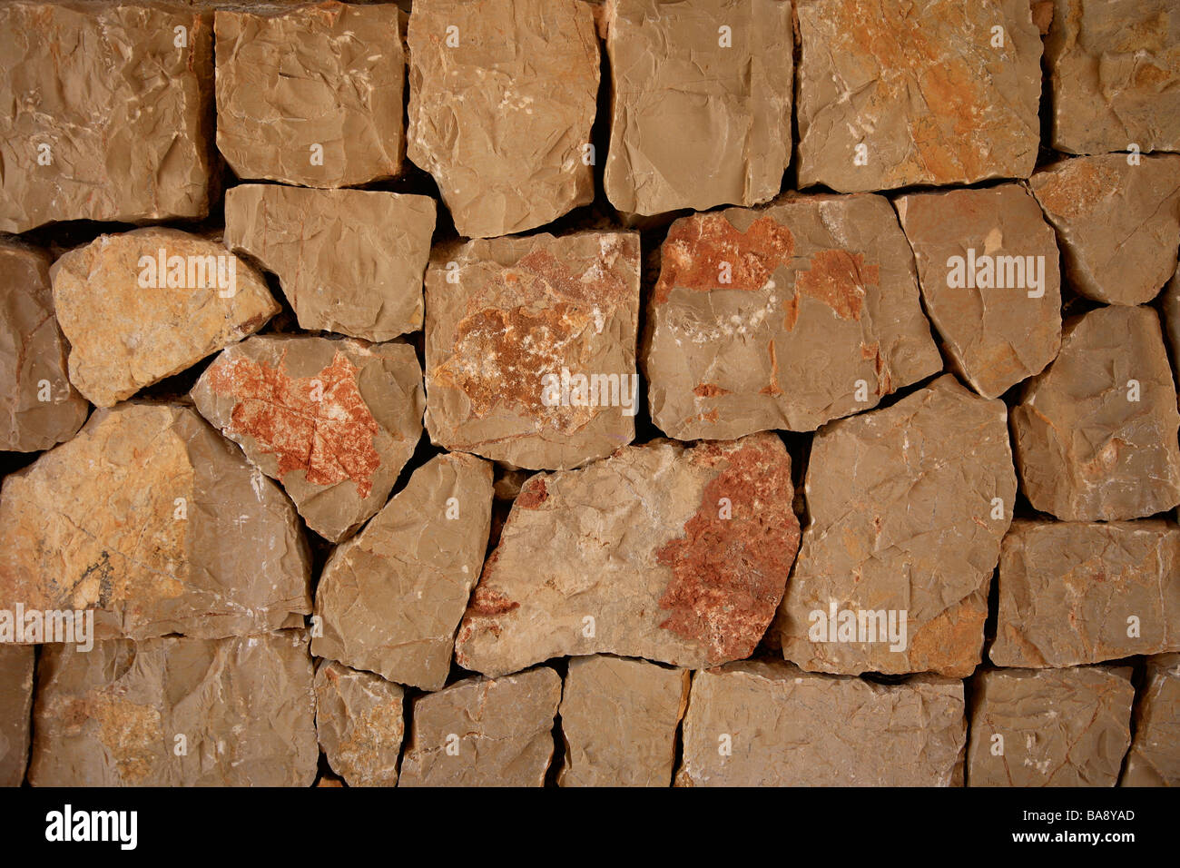 Warm Yellow Stonework Pattern Stock Photo - Alamy