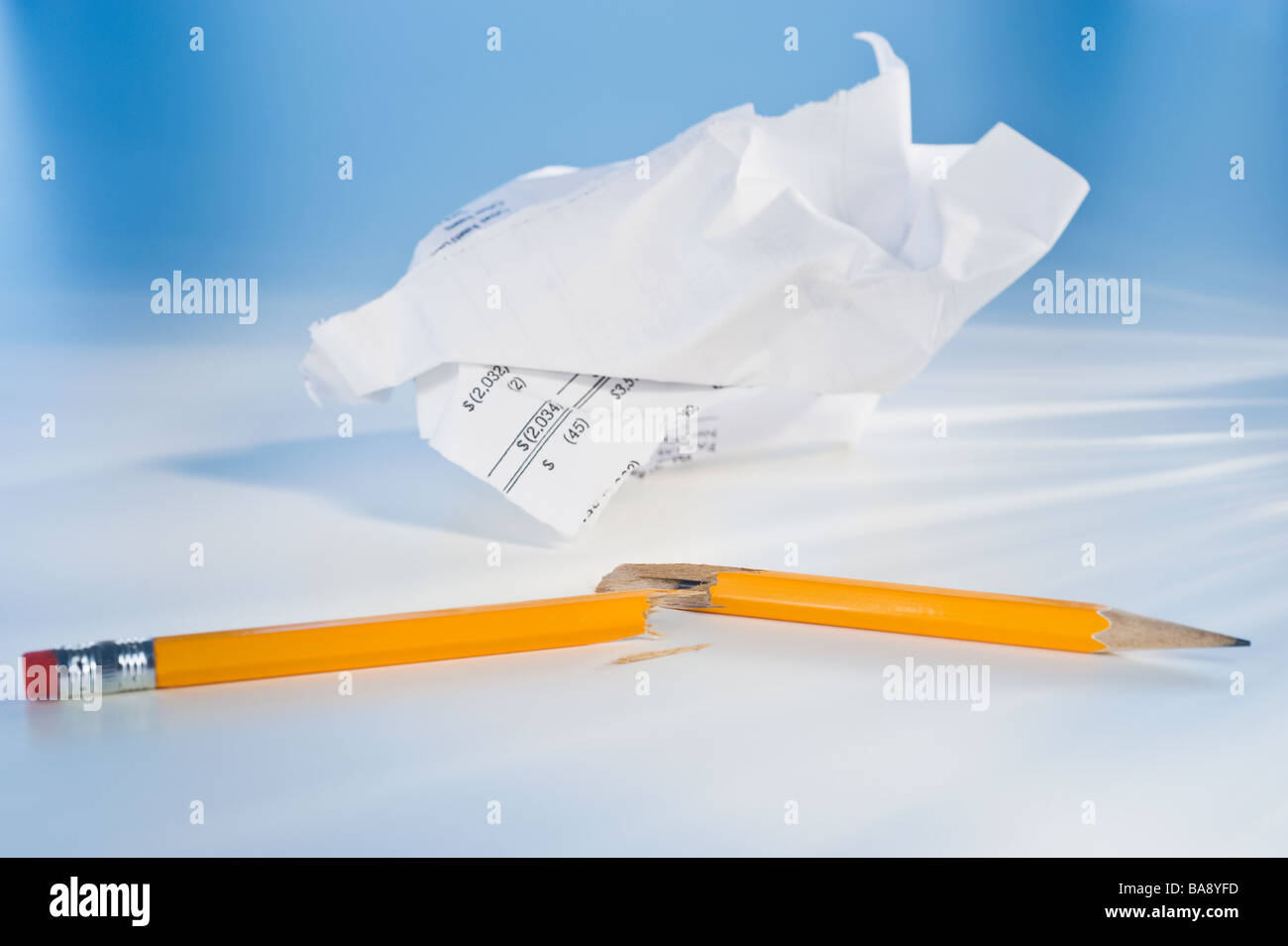 Broken pencil crumpled paper hi-res stock photography and images - Alamy