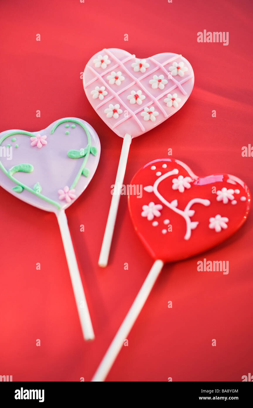 Valentine’s Day lollipops Stock Photo - Alamy