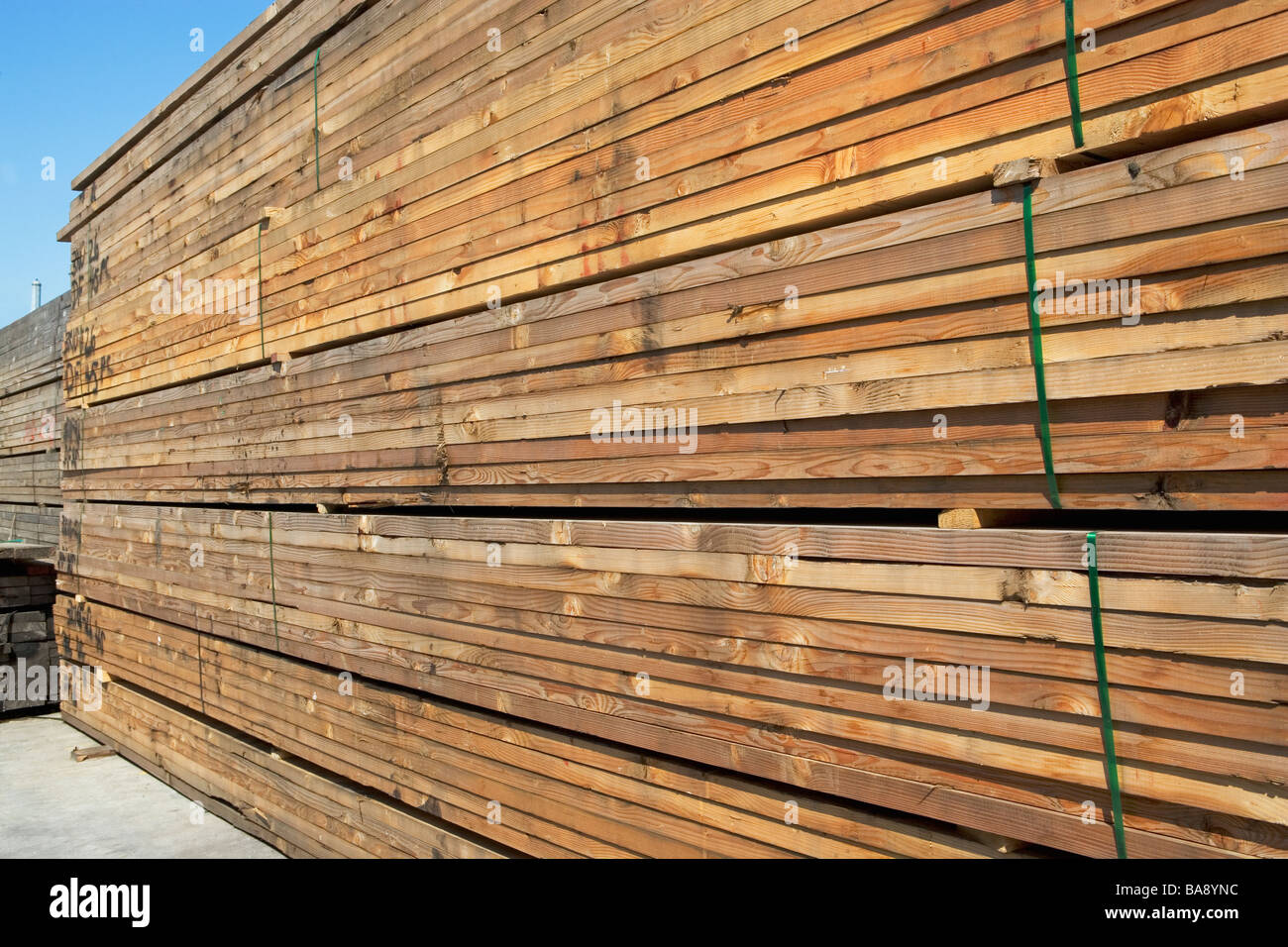 Stacks of lumber Stock Photo - Alamy
