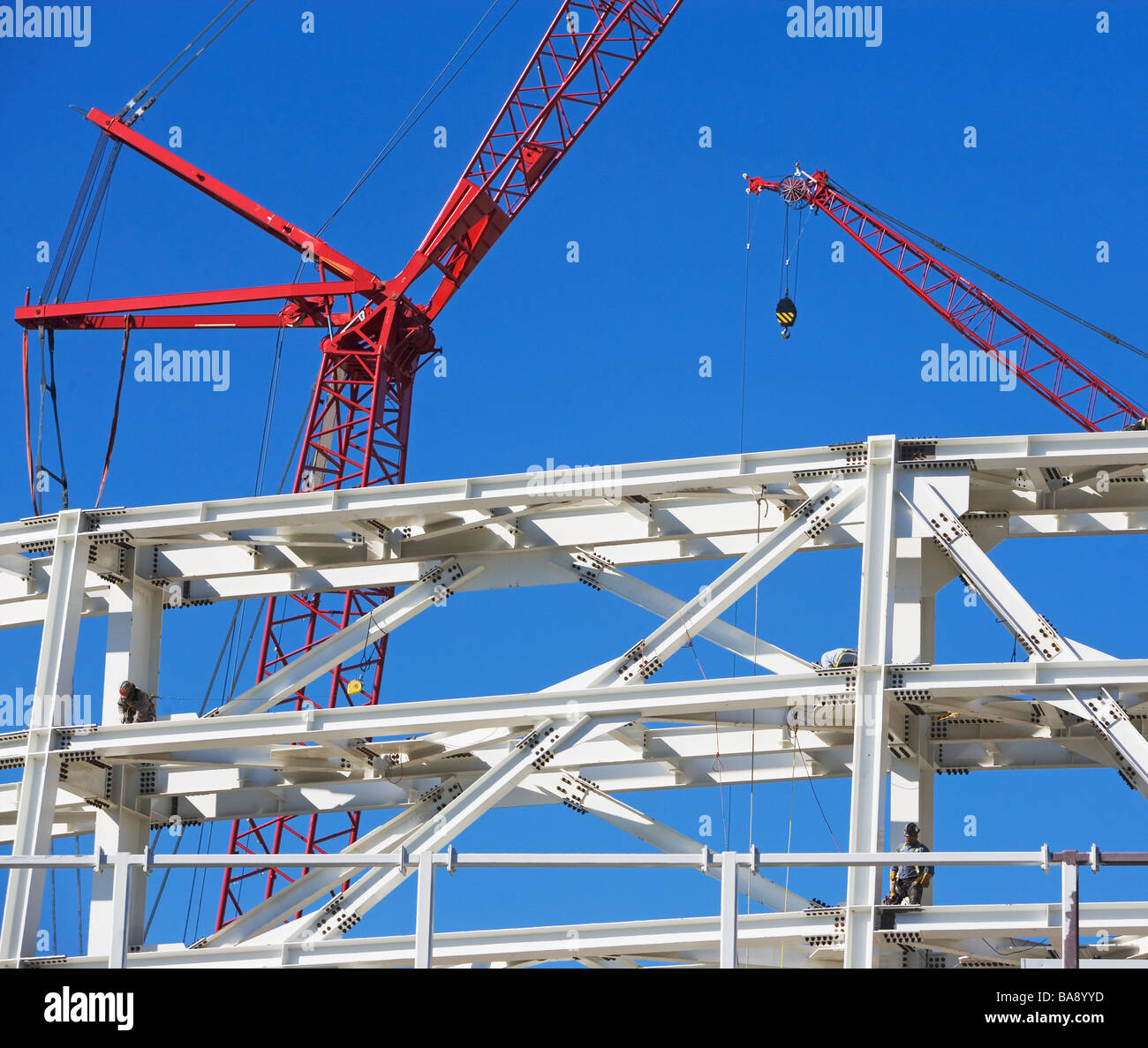 Construction beams and cranes Stock Photo - Alamy