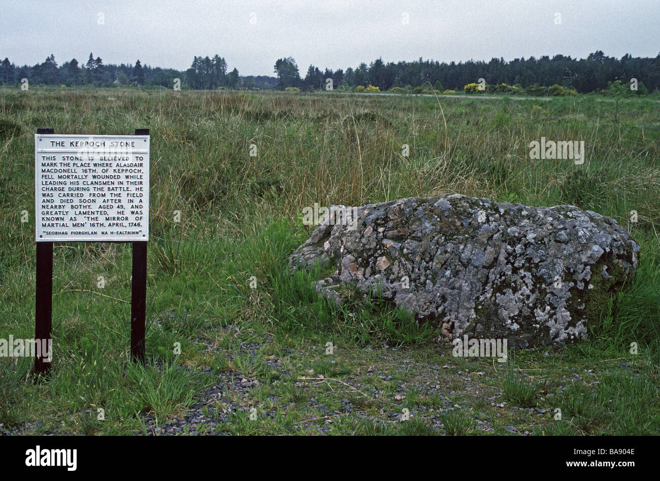 The Keppoch Stone, Culloden Battlefield, Drumossie Moor, Inverness ...