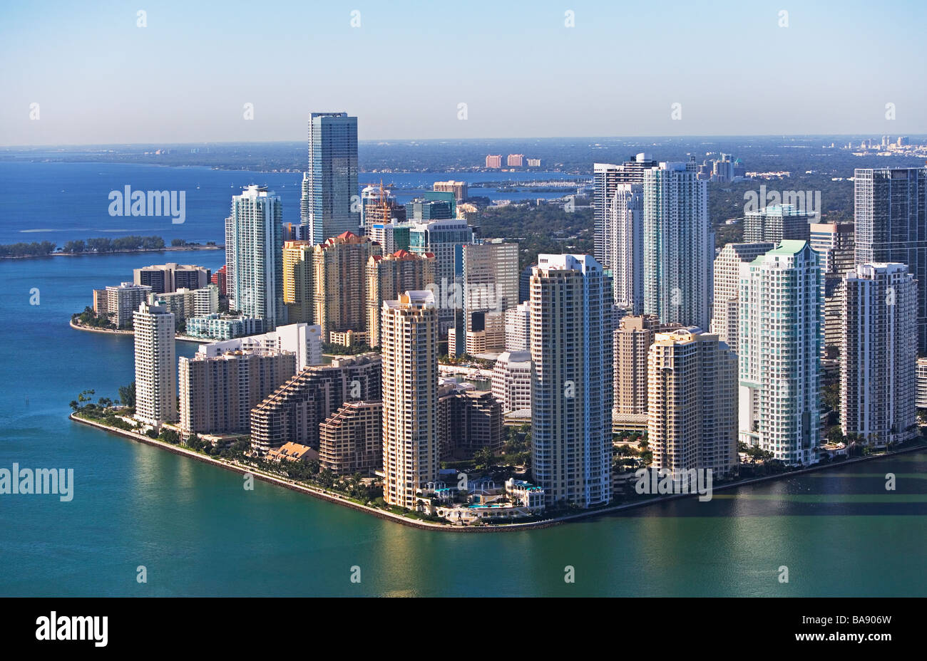 Aerial view of waterfront city Stock Photo - Alamy