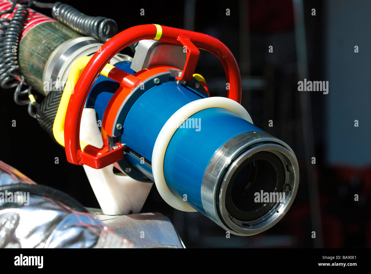 Nozzle on Formula One refuelling system Stock Photo - Alamy