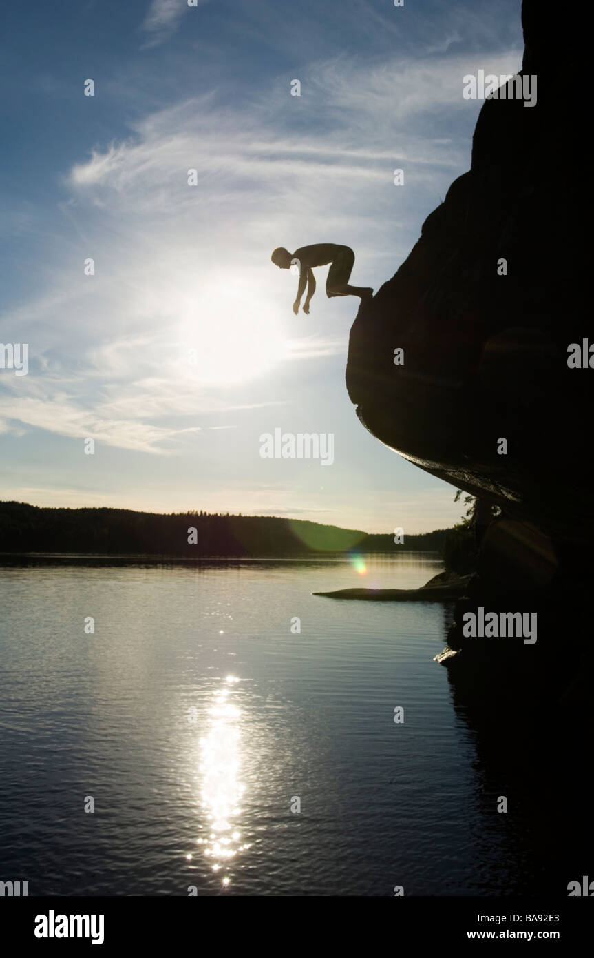 Leap from cliff hi-res stock photography and images - Alamy