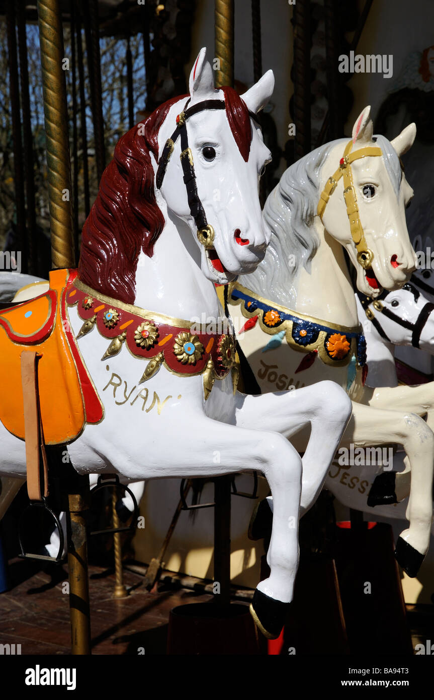 fairground carousel horses Stock Photo - Alamy