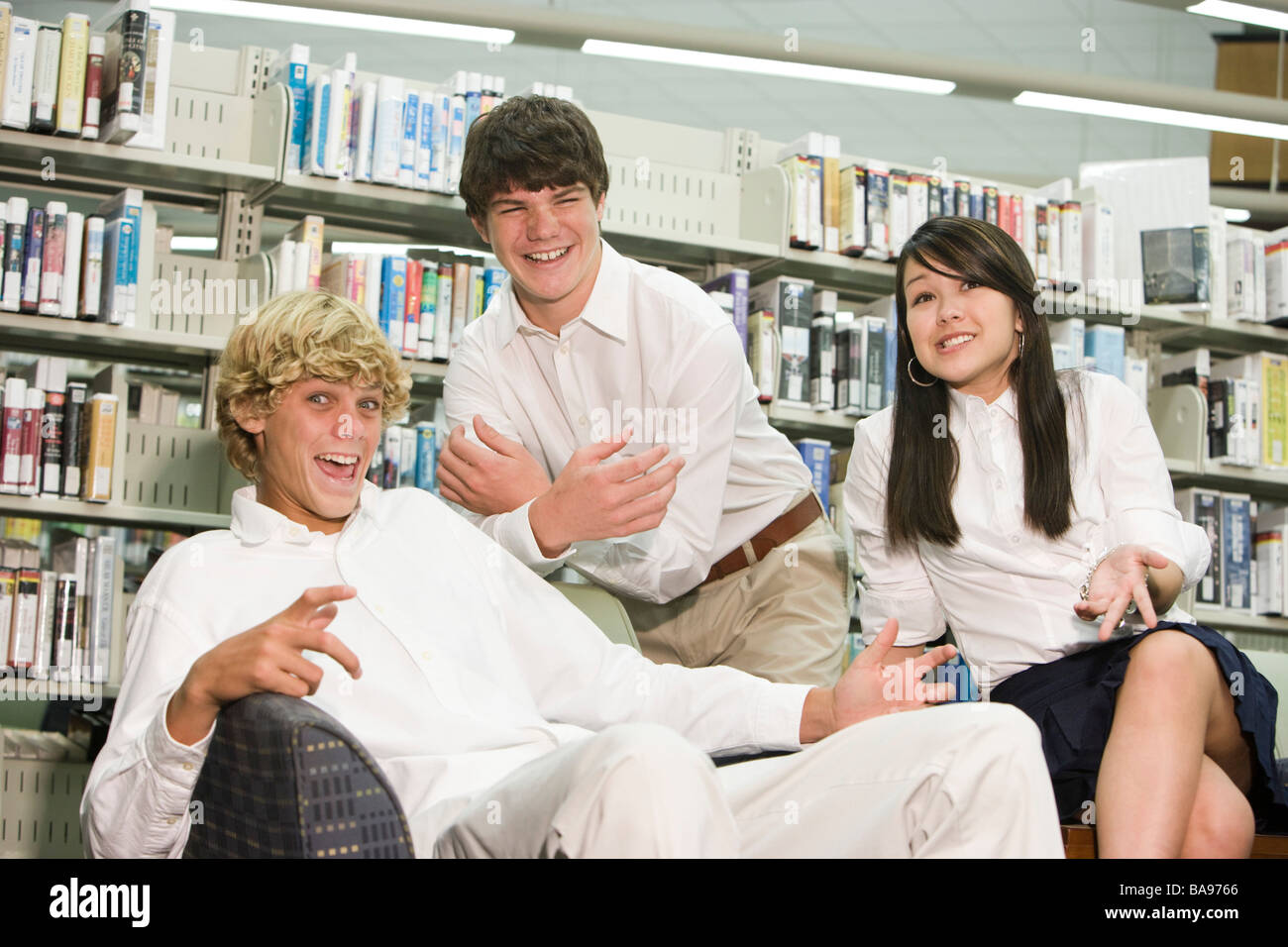 Teens messing about hi-res stock photography and images - Alamy