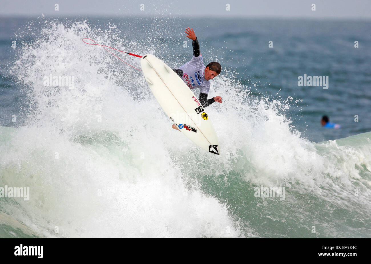 Surfer perfoming a Jump Stock Photo - Alamy