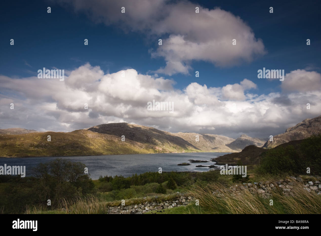 Loch Glencoul from A894 Stack of Glencoul Unapool Highlands Scotland ...