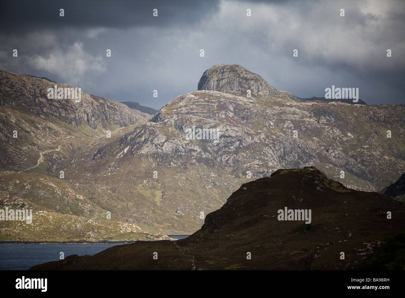 Stack of Glencoul near Unapool A894 Highlands Scotland Stock Photo - Alamy