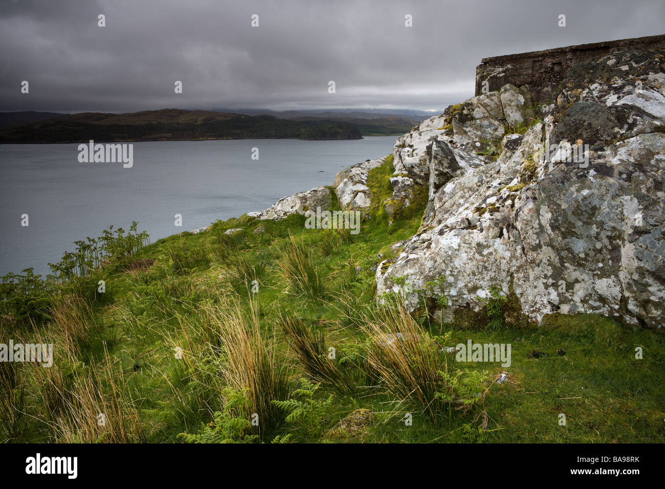 Look Out Bunker Loch Ewe Wester Ross Highlands Scotland Stock Photo - Alamy