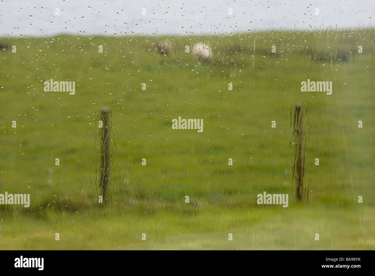 Rain on Window Melvaig Wester Ross Highlands Scotland Stock Photo - Alamy