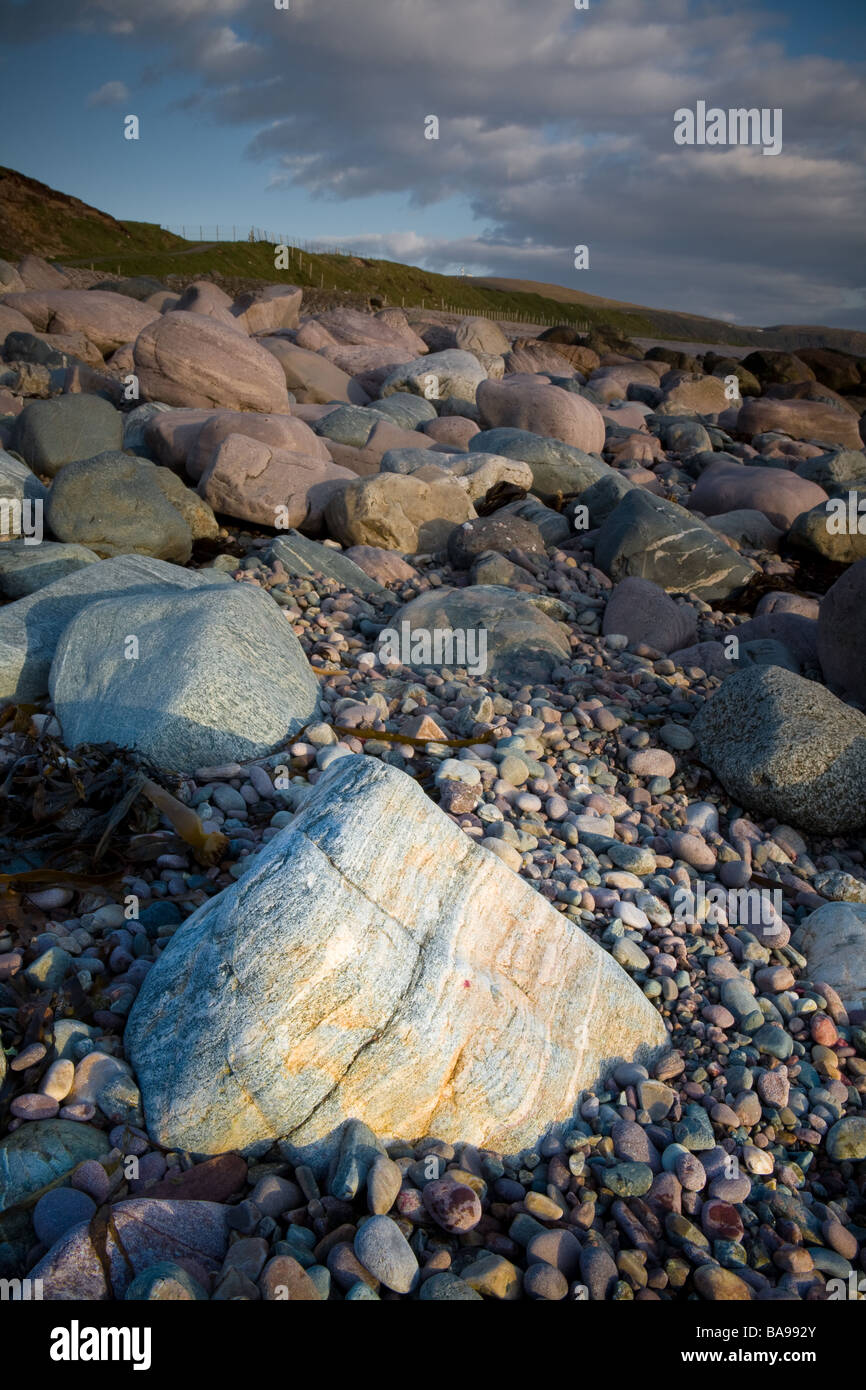 Boulders on Melvaig beach Wester Ross Highlands Scotland Stock Photo ...