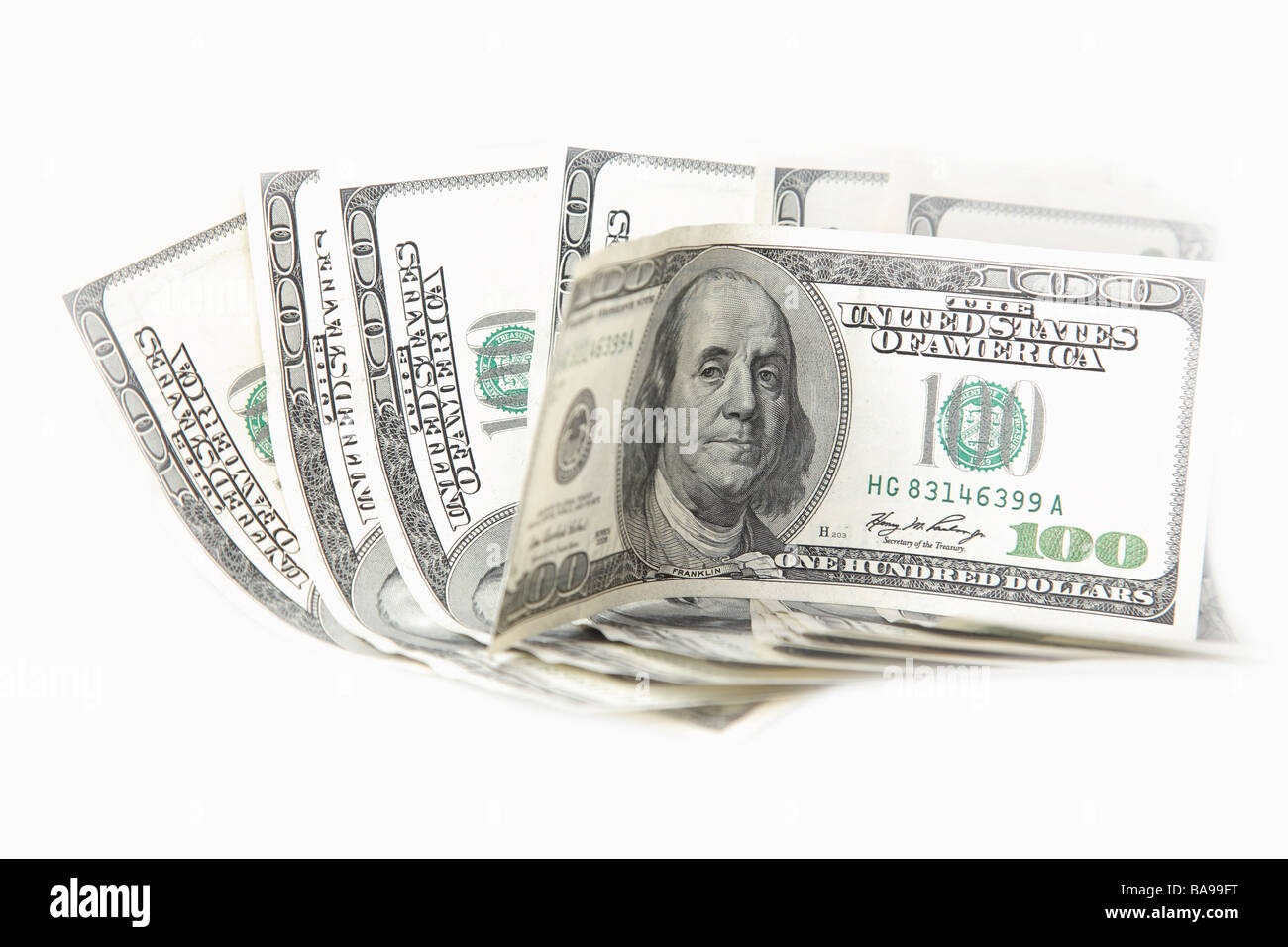 Dollars against white background Stock Photo - Alamy