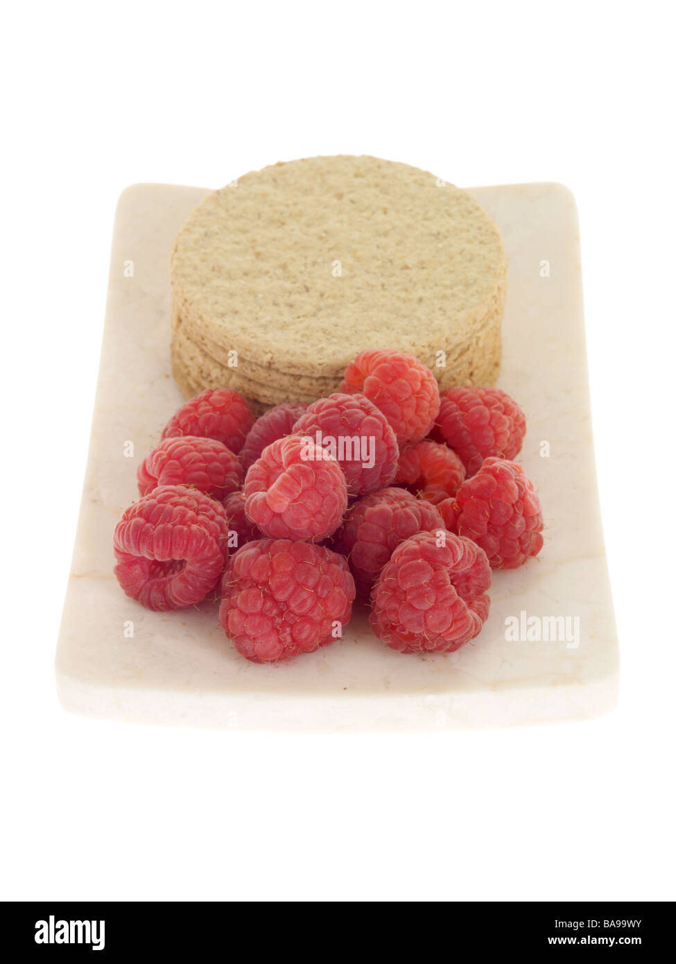 Oat Cakes with Raspberries Stock Photo - Alamy
