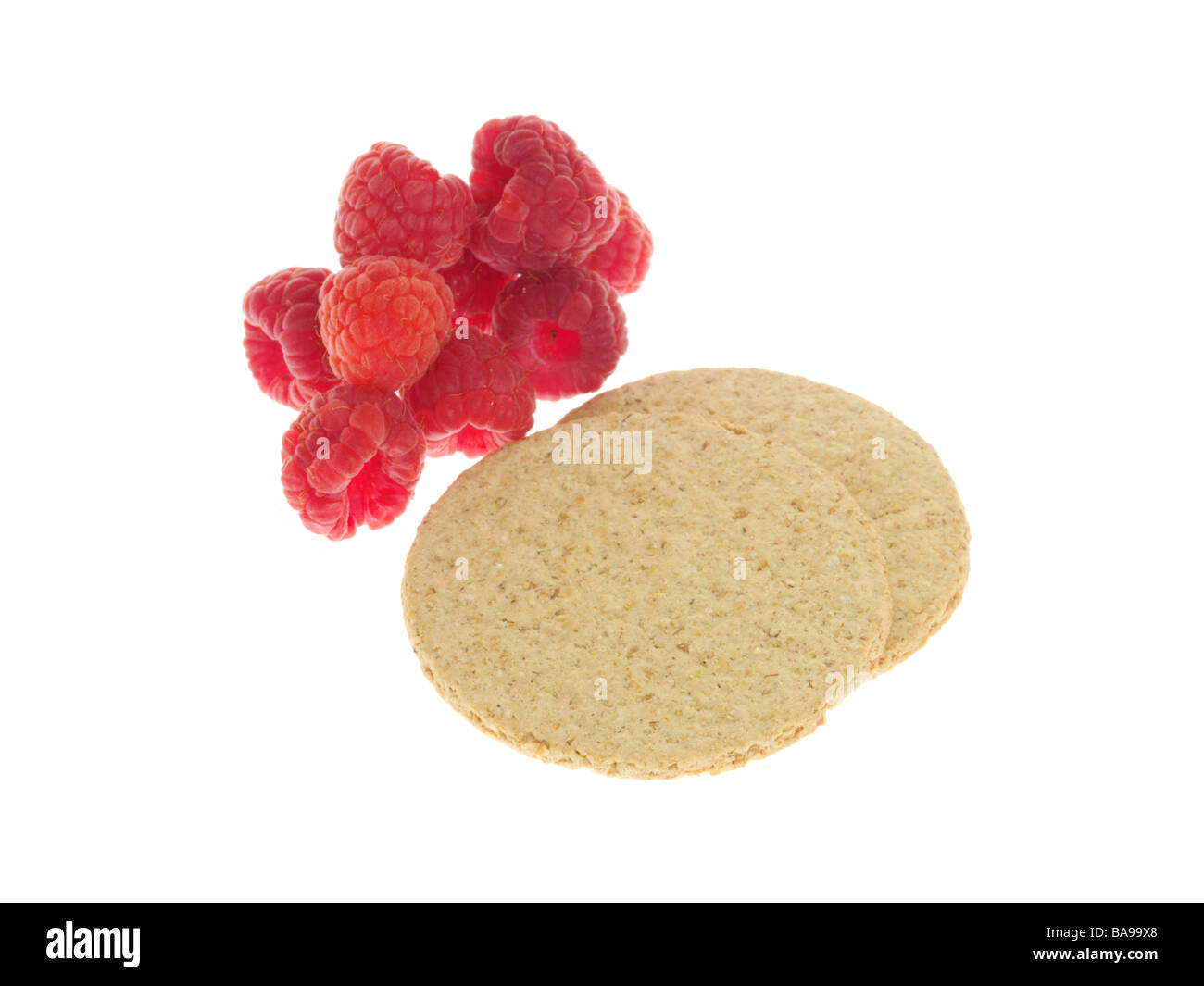 Oat Cake with Raspberries Stock Photo - Alamy