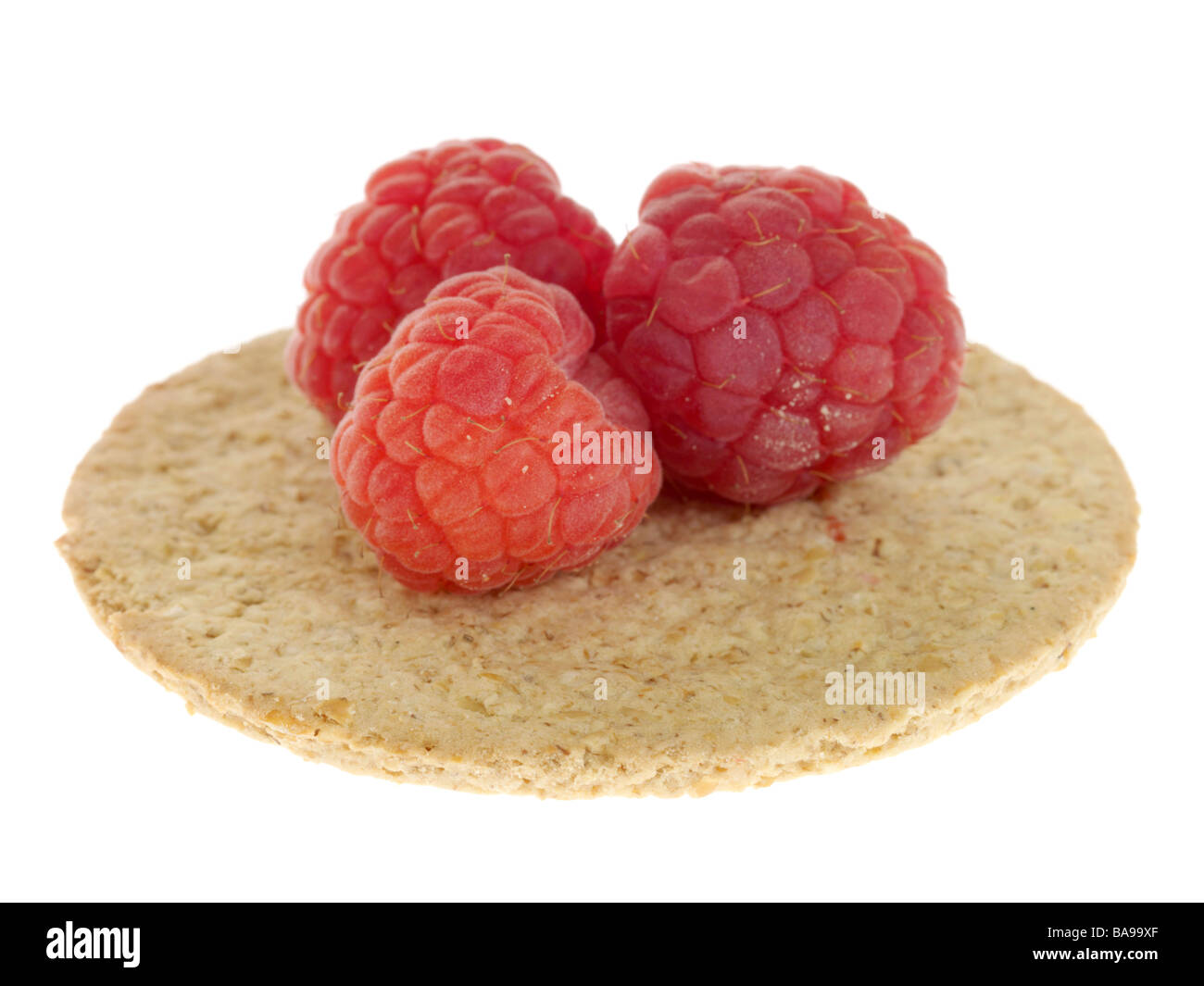 Oat Cake with Raspberries Stock Photo - Alamy