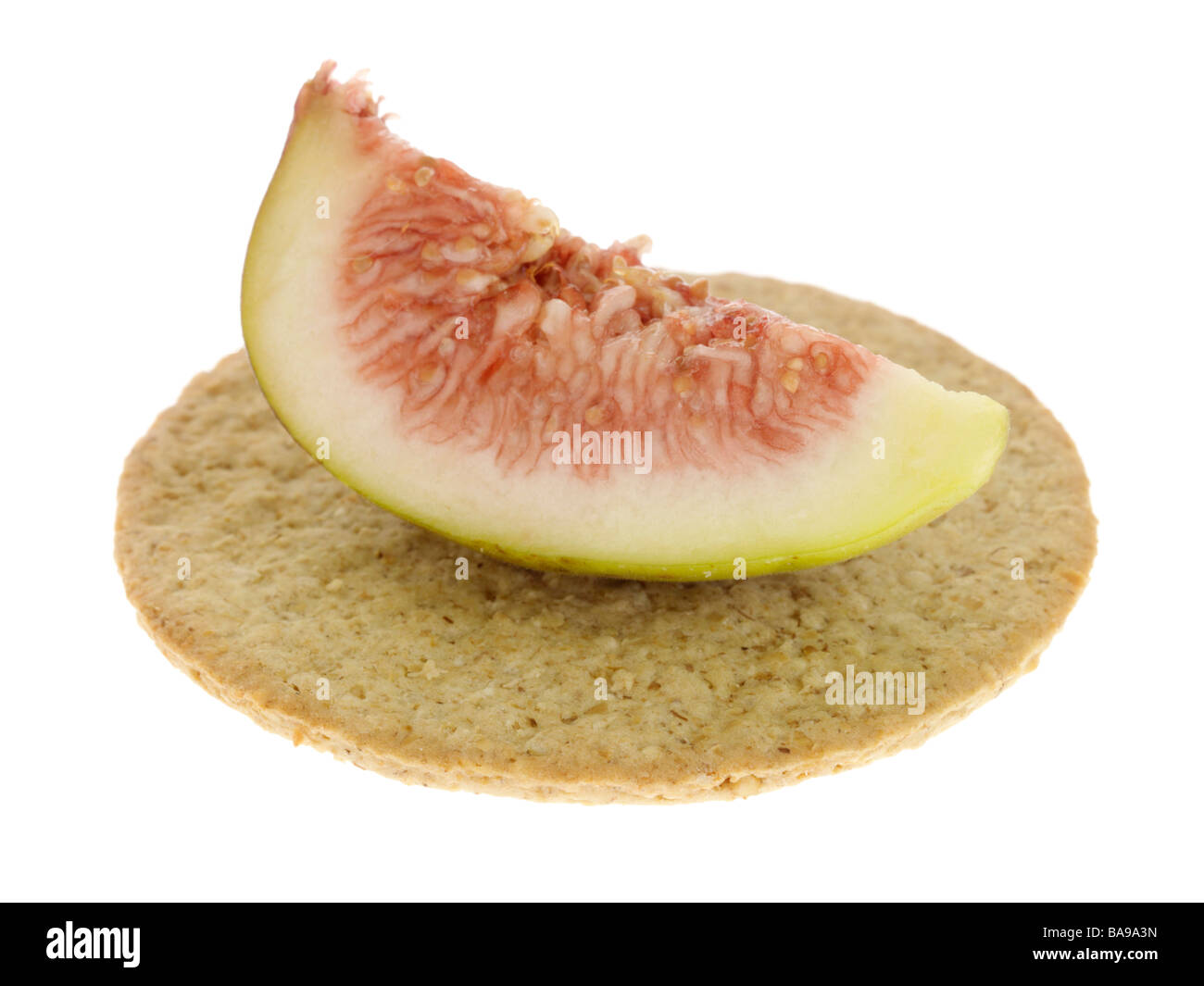 Fresh Healthy Ripe Raw Figs Fruit With Thin Crispy Oatcake Biscuits ...