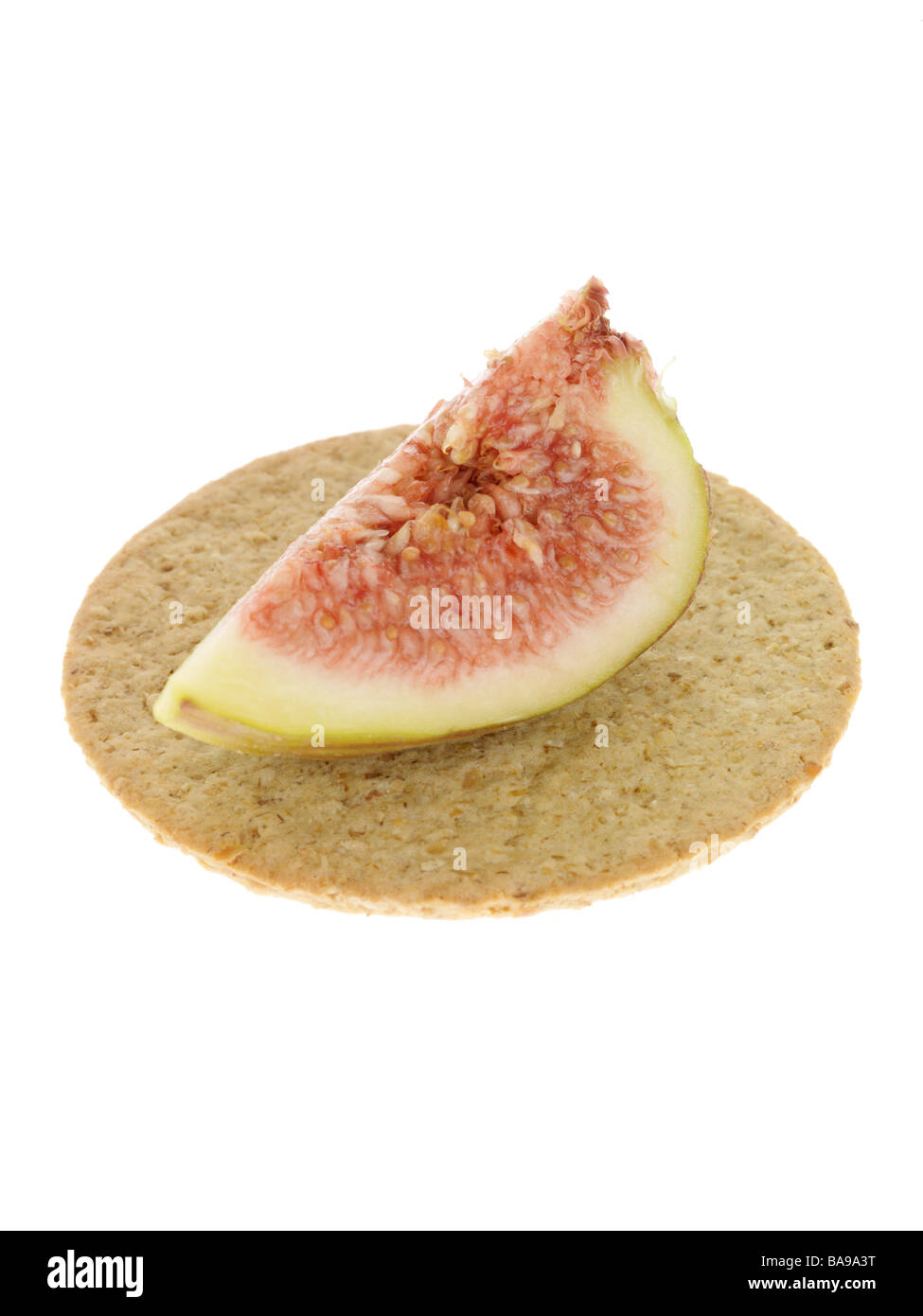 Fresh Healthy Ripe Raw Figs Fruit With Thin Crispy Oatcake Biscuits ...