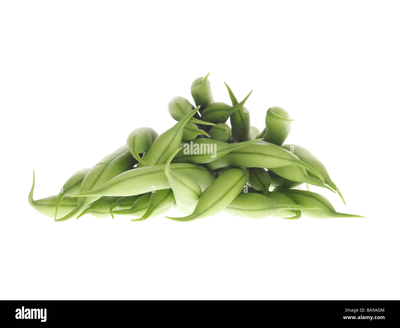Runner beans on vegetable Cut Out Stock Images & Pictures - Alamy