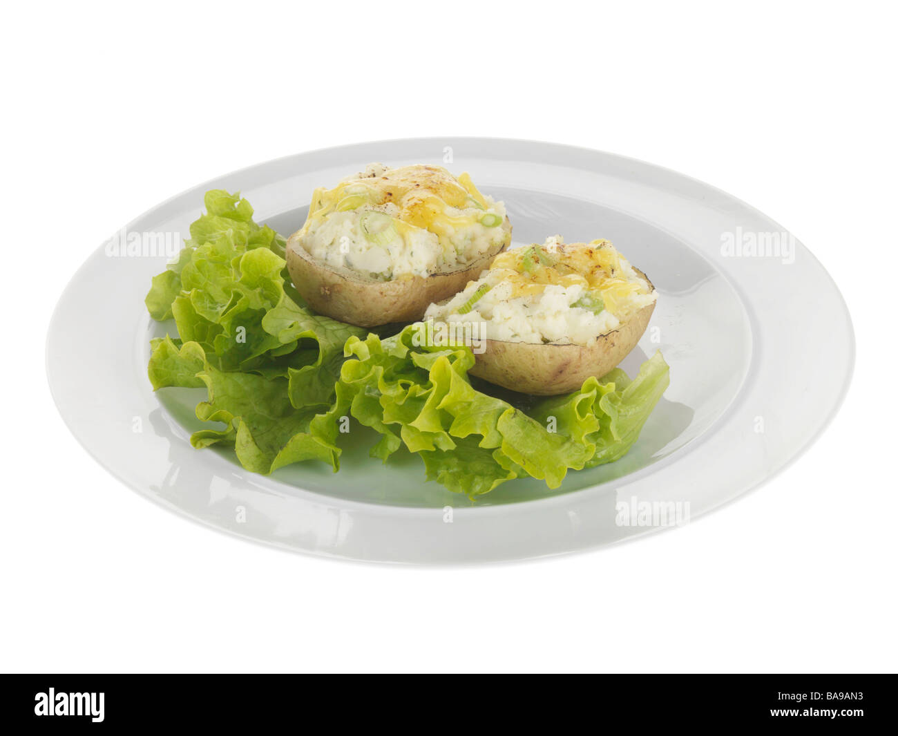 Jacket Potatoes with Cheese Stock Photo - Alamy