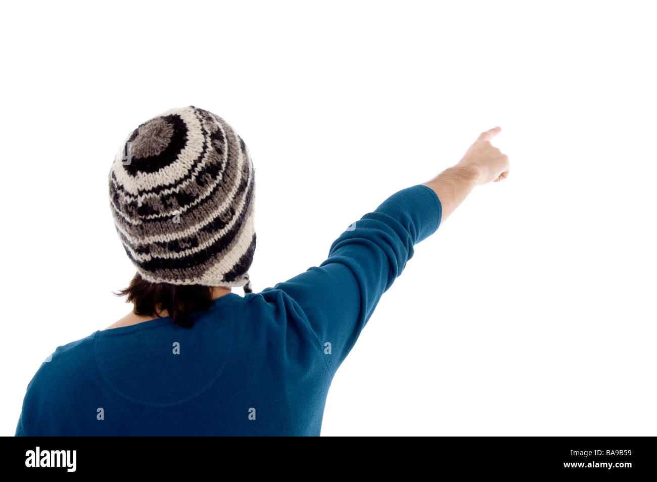 Old man pointing Cut Out Stock Images & Pictures - Alamy