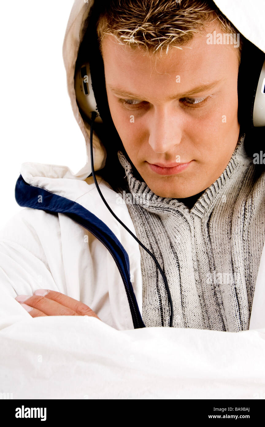 cool handsome guy enjoying songs Stock Photo - Alamy