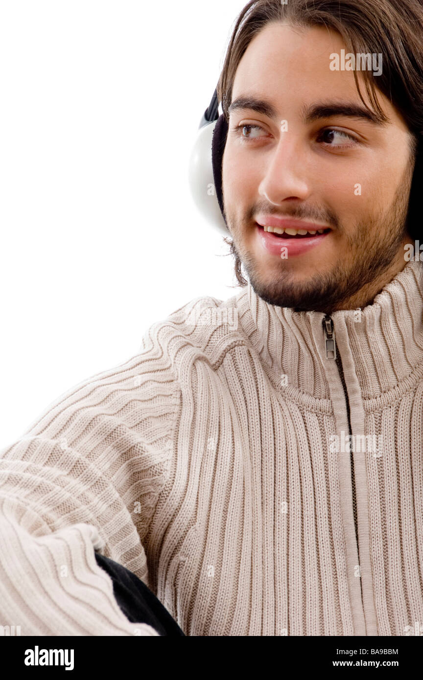 handsome guy entertaining with music Stock Photo - Alamy