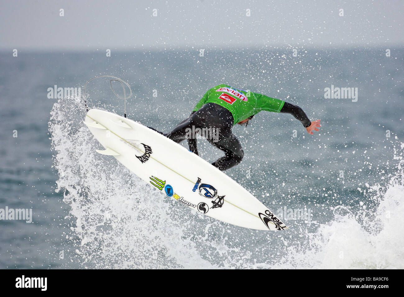 Surfer perfoming a Jump Stock Photo - Alamy