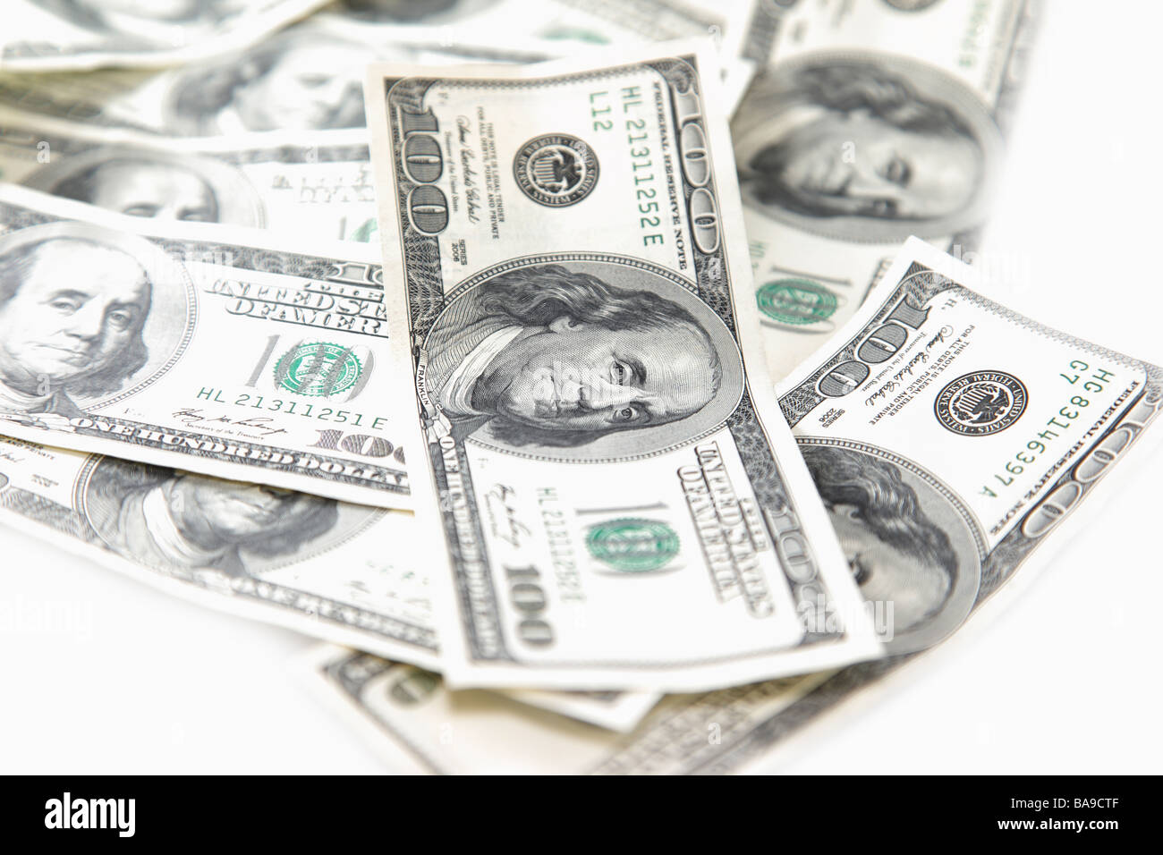 Dollars against white background Stock Photo - Alamy