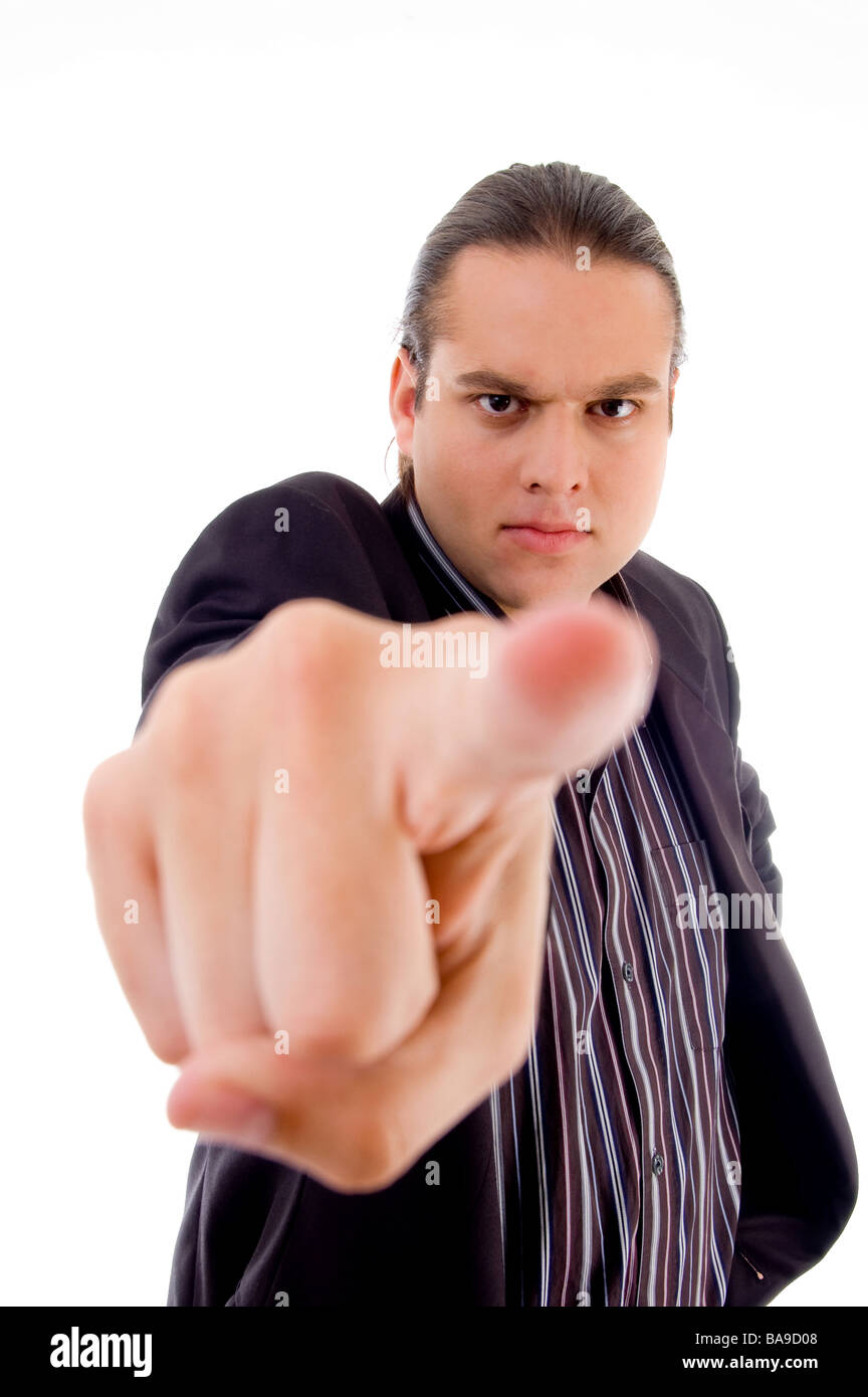 man pointing towards camera Stock Photo - Alamy
