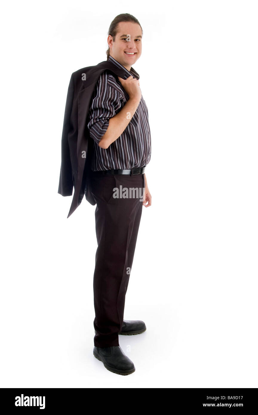full pose of young executive Stock Photo - Alamy