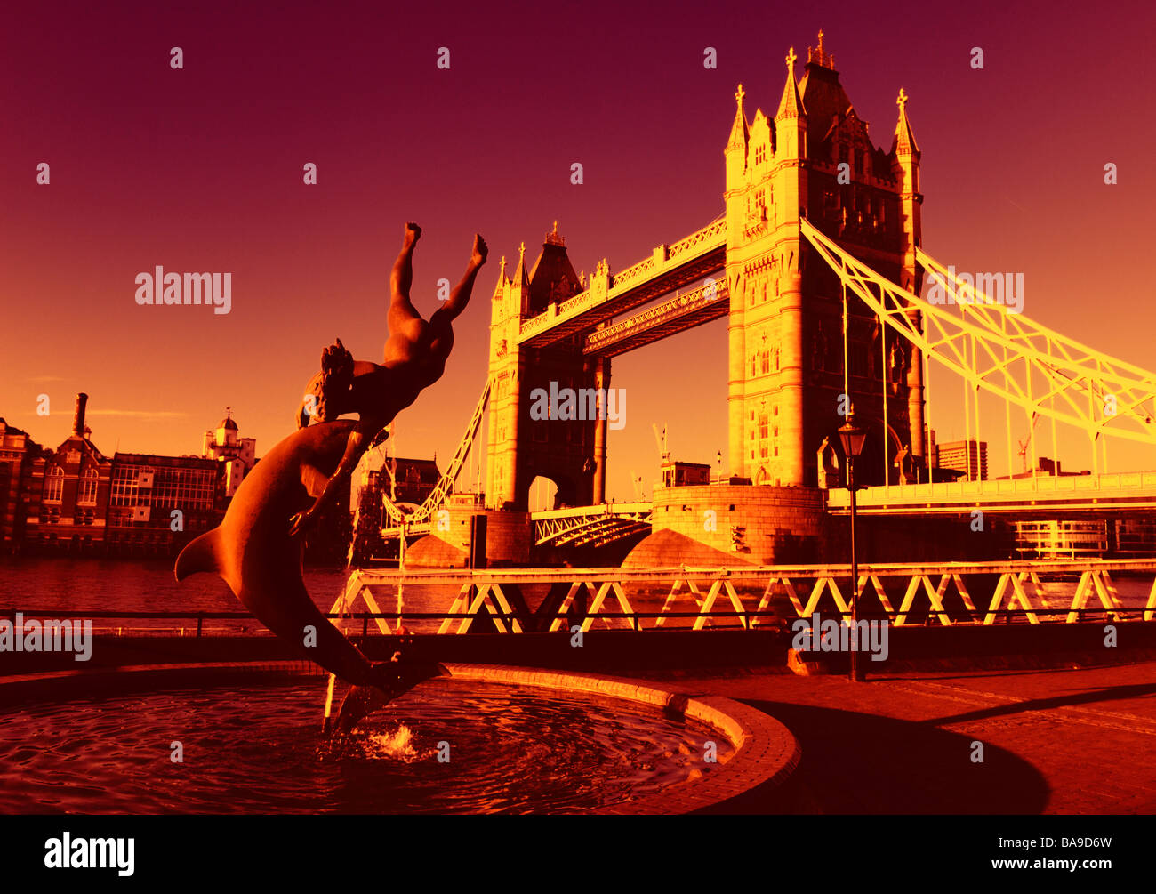 Dolphin statue tower bridge london hi-res stock photography and images ...