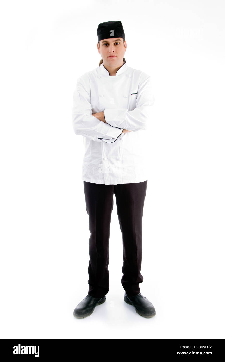 full body pose of handsome chef Stock Photo - Alamy