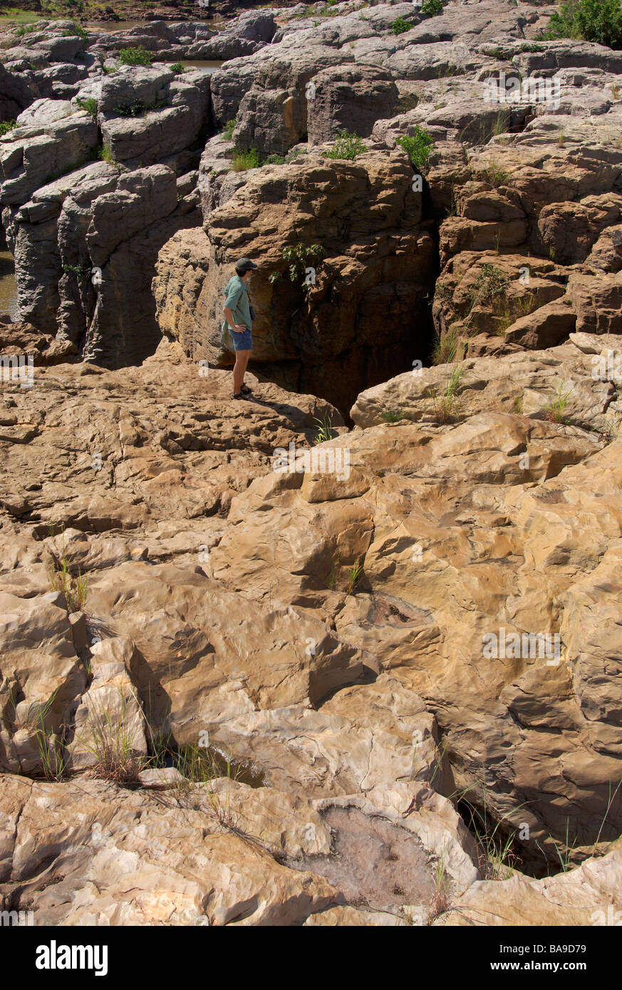 Samalema Gorge Gonarezhou National Park Zimbabwe Mwenezi River basalt ...