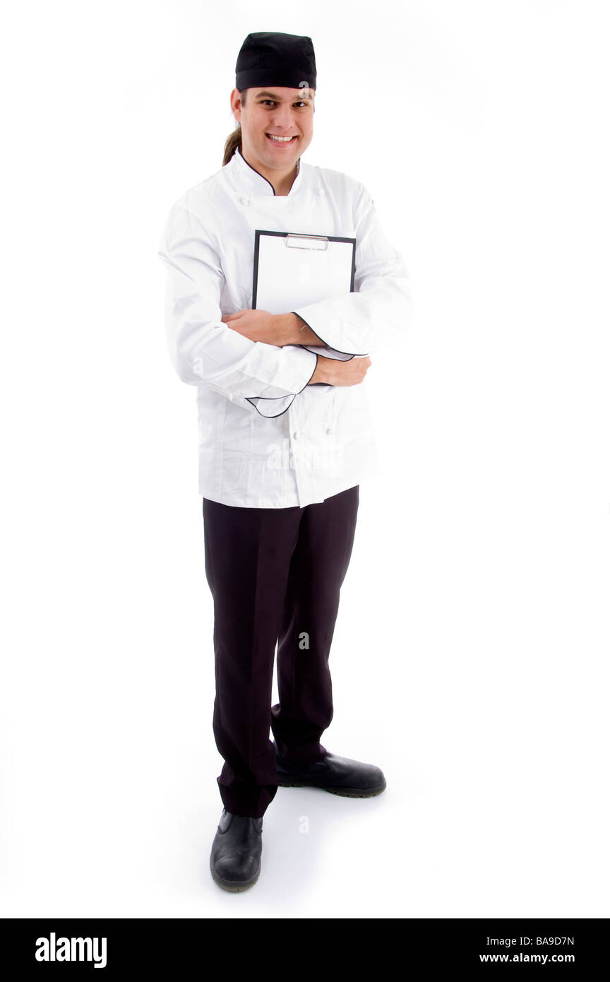 full body pose of handsome chef Stock Photo - Alamy