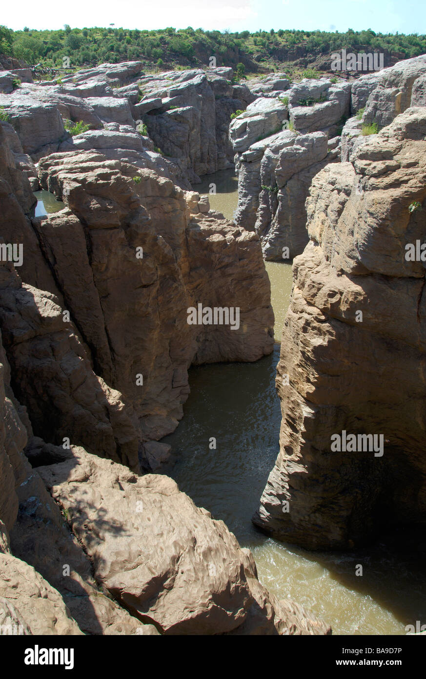 Samalema Gorge Gonarezhou National Park Zimbabwe Mwenezi River basalt ...