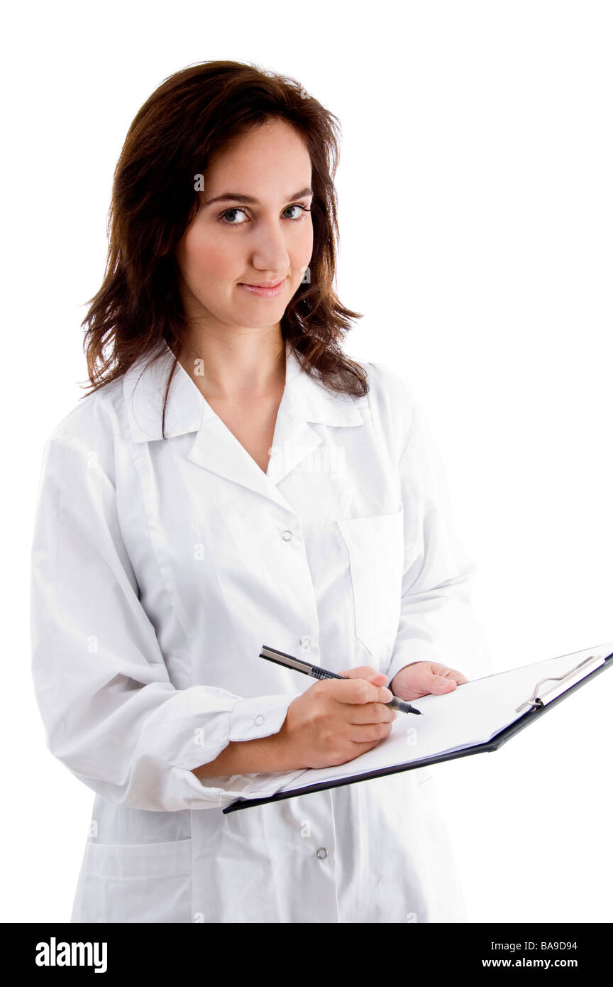 male doctor with prescription notepad Stock Photo - Alamy