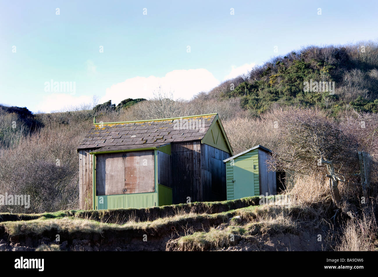 Beech Hut Blue Closed Up Stock Photo - Alamy