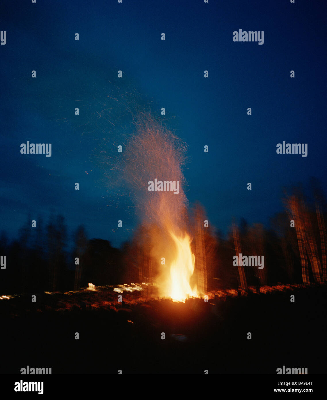 A fire burning, Stockholm, Sweden Stock Photo - Alamy