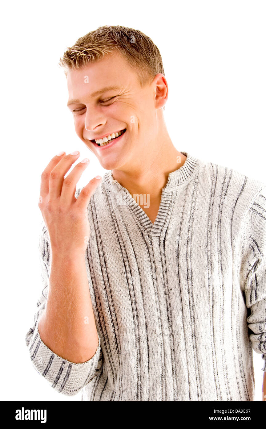 handsome male laughing Stock Photo - Alamy