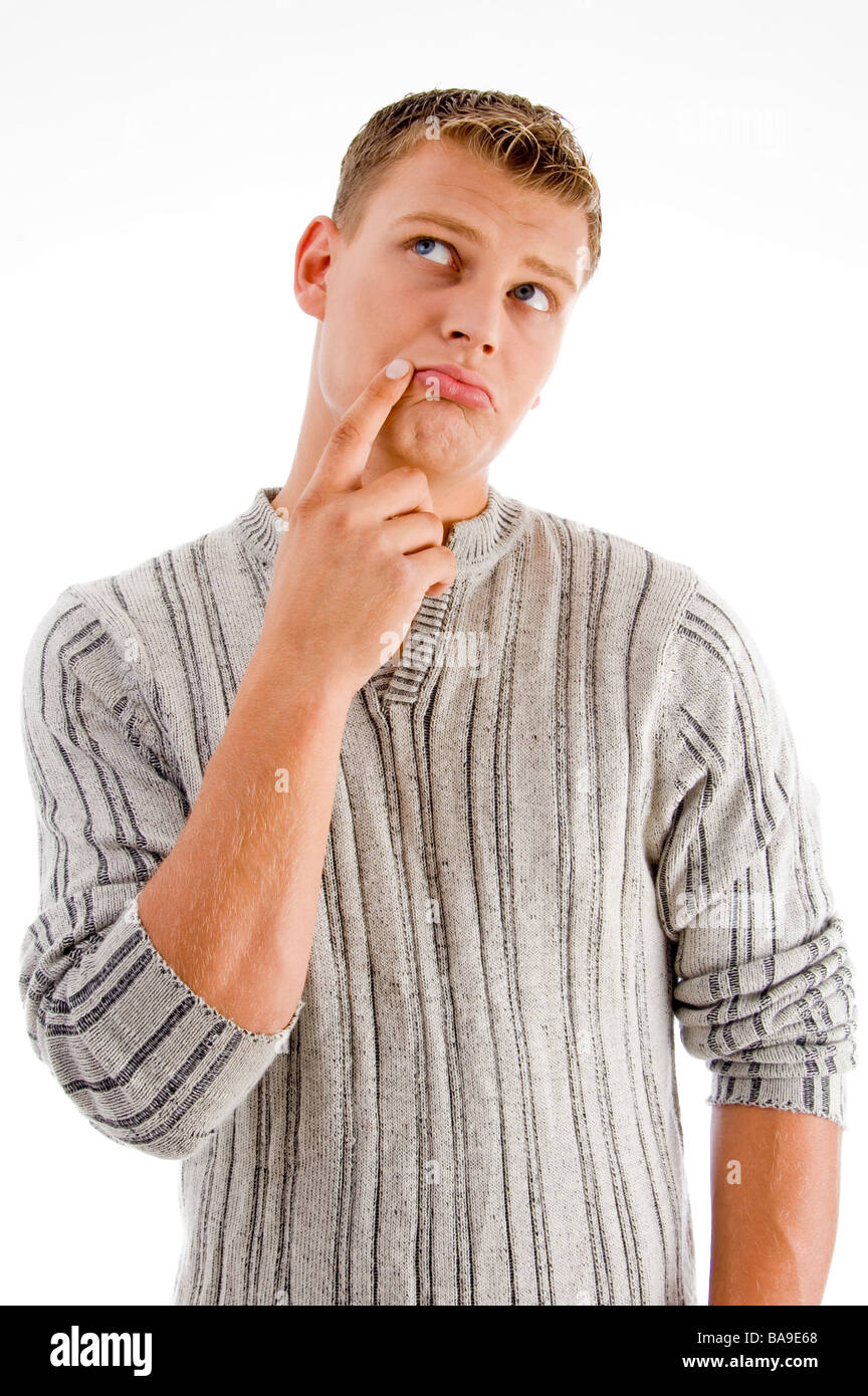 man thinking for something Stock Photo - Alamy